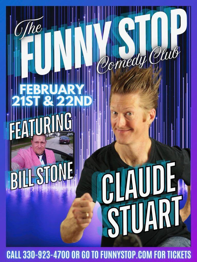 Claude Stuart Headlines at Funny Stop Comedy Club Feb. 21st-22nd ...