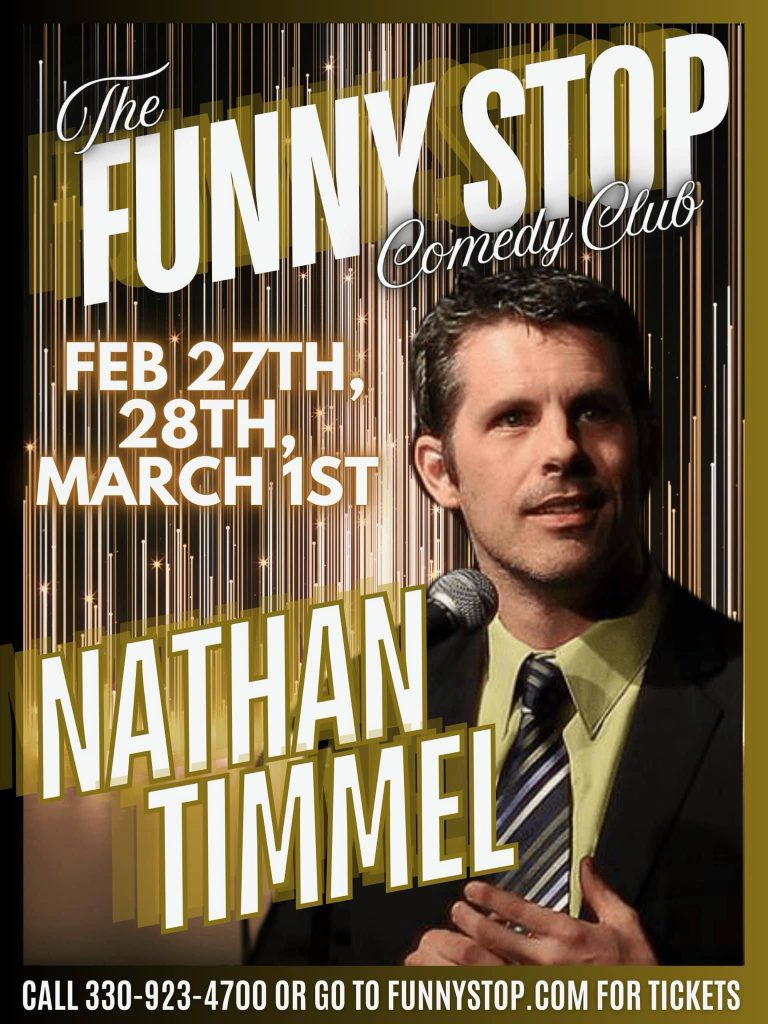 Nathan Timmel Headlines at Funny Stop Comedy Club Feb. 27th - March 1st ...